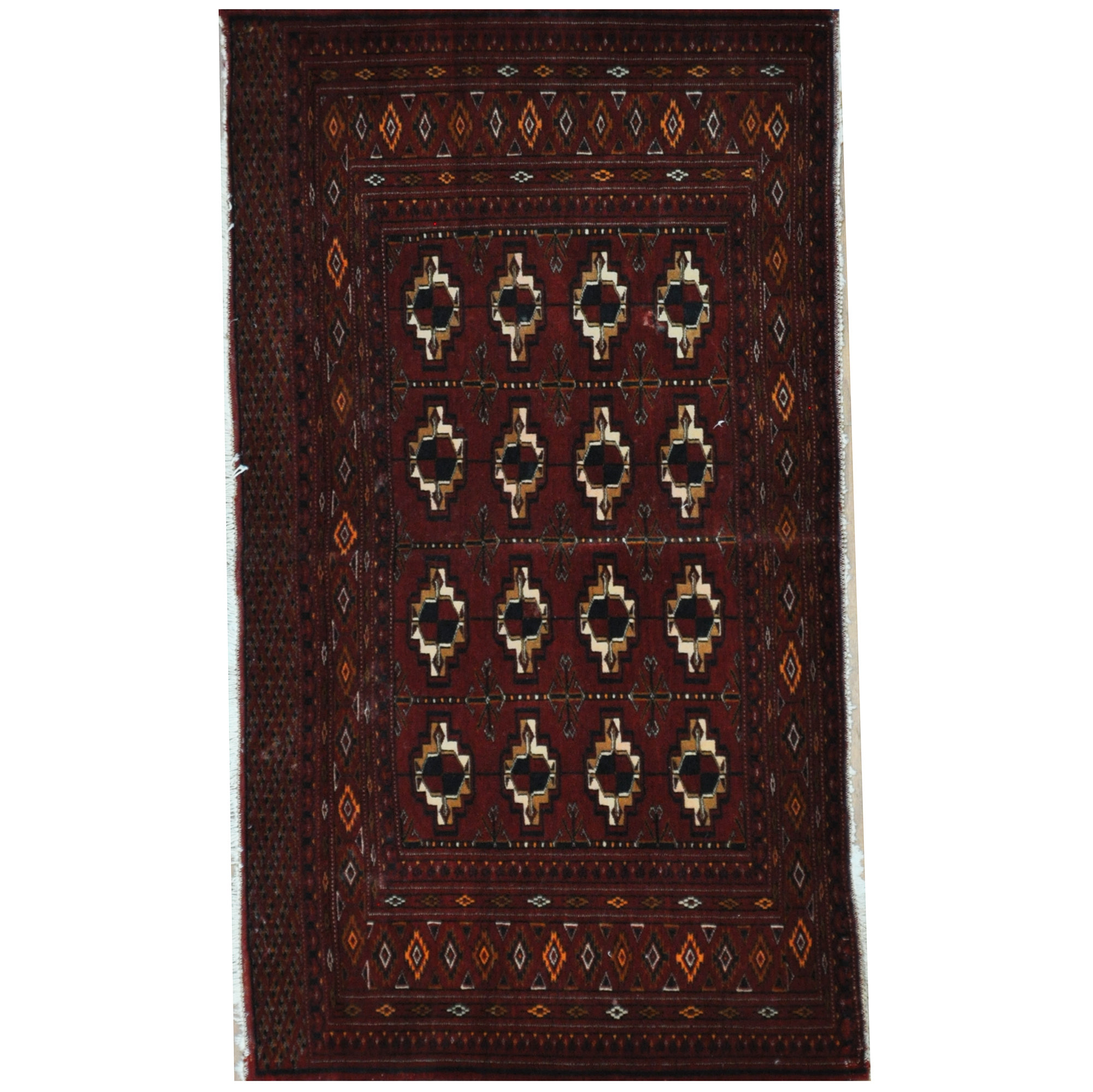 Bungalow Rose Hand-Knotted Afghan Turkoman Wool Rug | Wayfair
