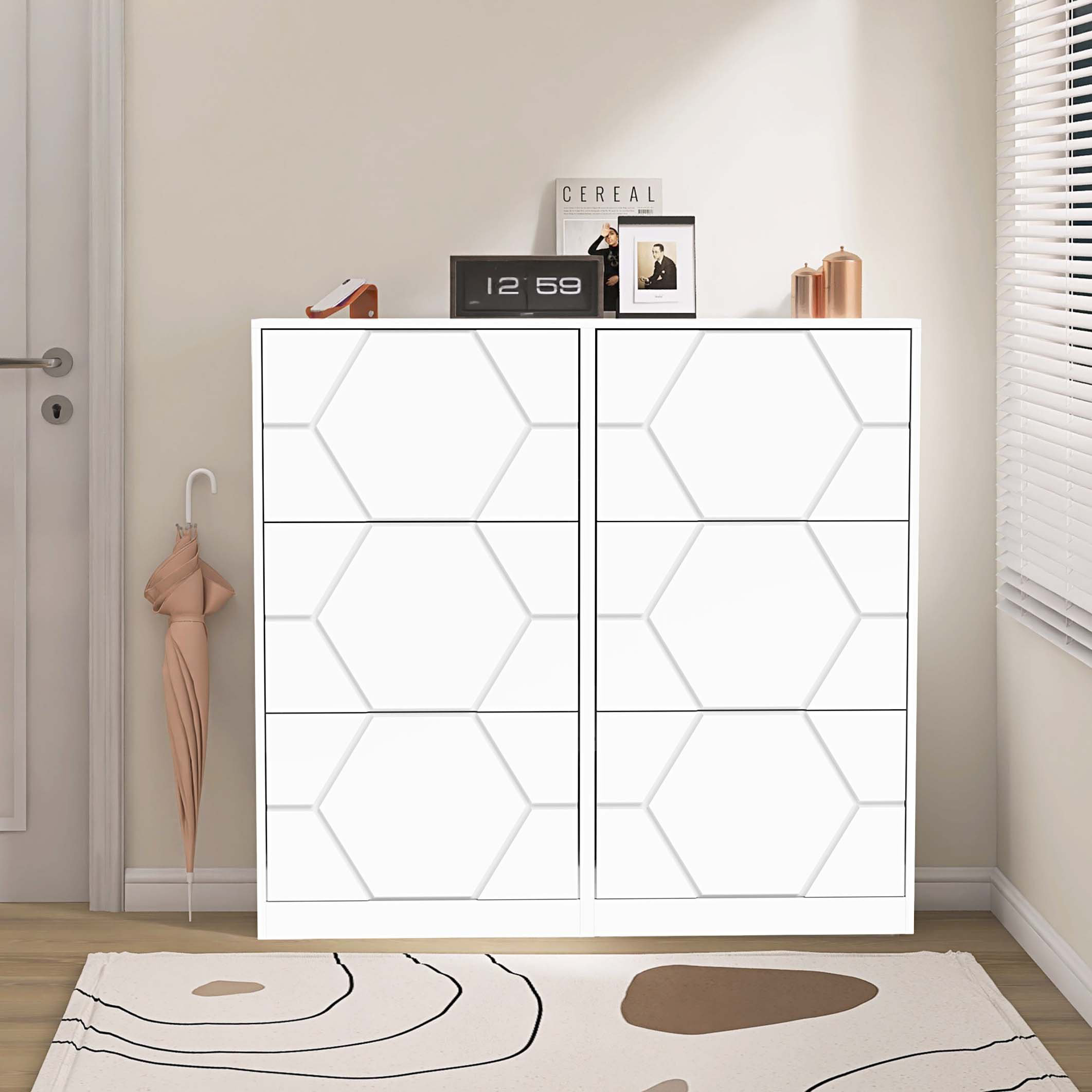 Corrigan Studio® Shoe Storage Cabinet for Entryway, 6 Tiers Shoe ...