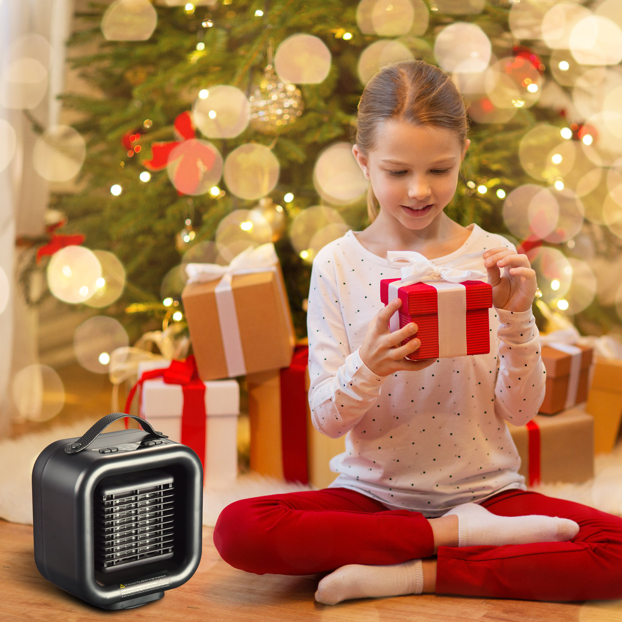 Yescom 650 Watt 3142 BTU Electric Compact Space Heater and with Digital ...