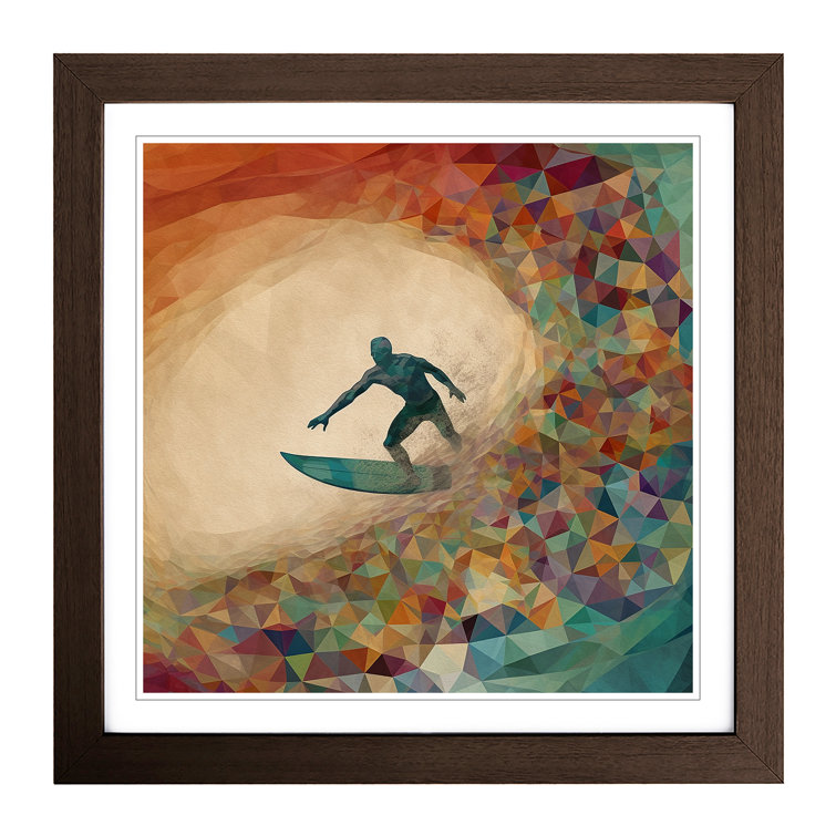 Marlow Home Co. Surfing Precisionism - Single Picture Frame Art Prints ...
