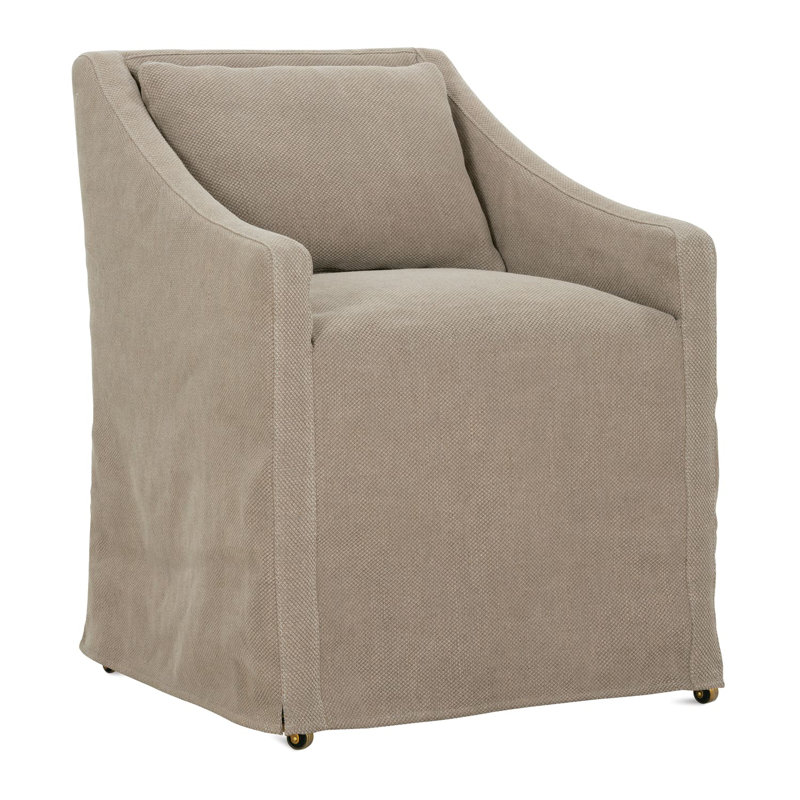 Rowe Furniture Walnut Odessa Slipcovered Dining Chair | Wayfair