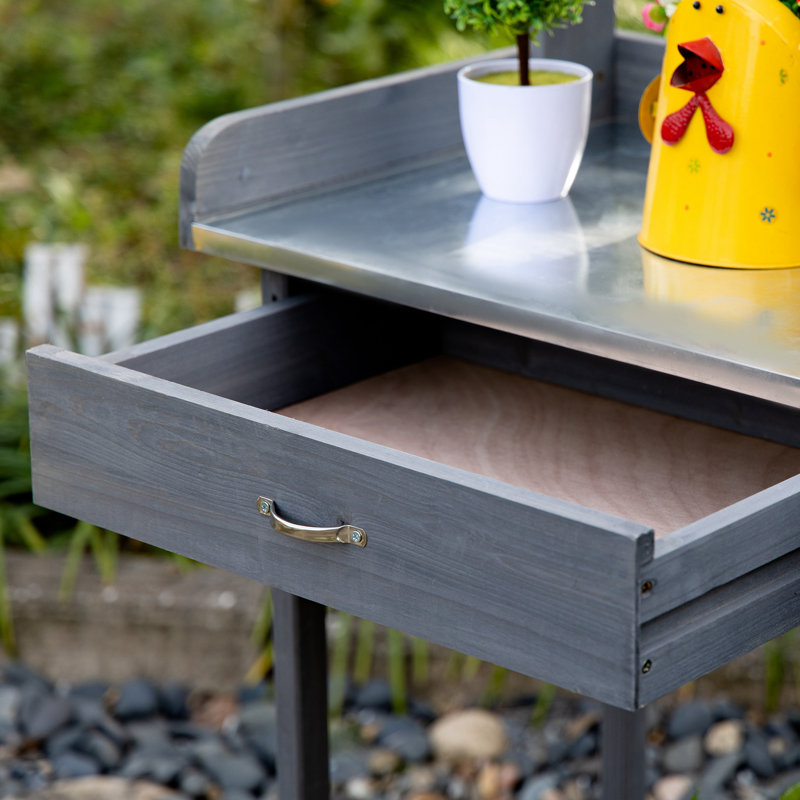 Red Barrel Studio® Cherrington Potting Bench Table, Garden Work Station ...