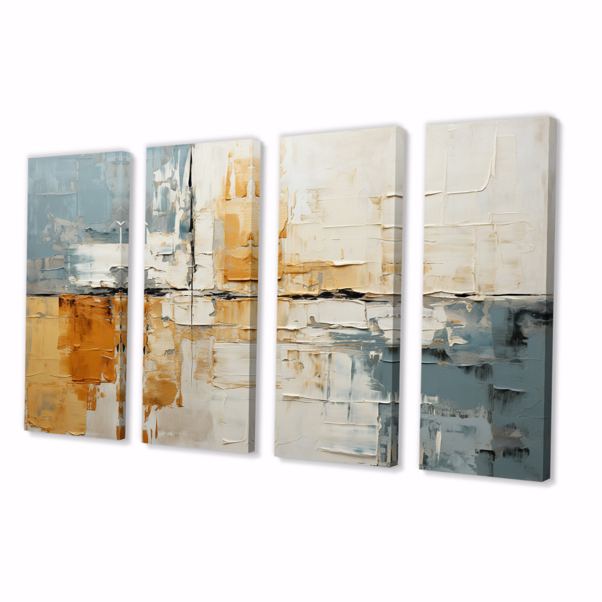 Design Art Collage Fusion VIII - Abstract Collages Canvas Art Print - 4 ...