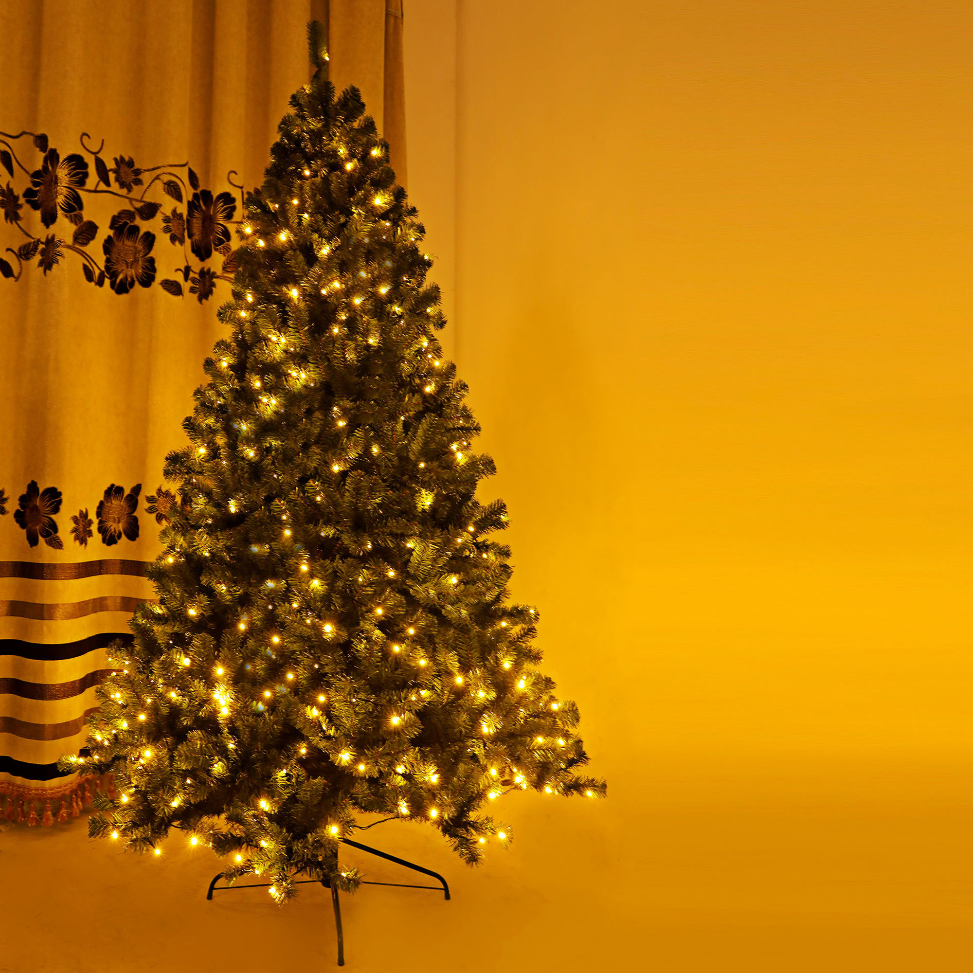 The Holiday Aisle® 90' H Green Fir Christmas Tree with LED Lights | Wayfair