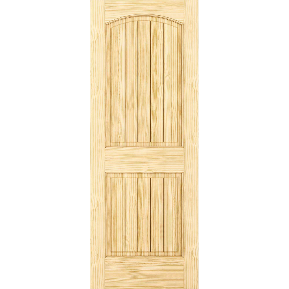 Frameport Panelled Solid Manufactured Wood Unfinished Standard Door ...