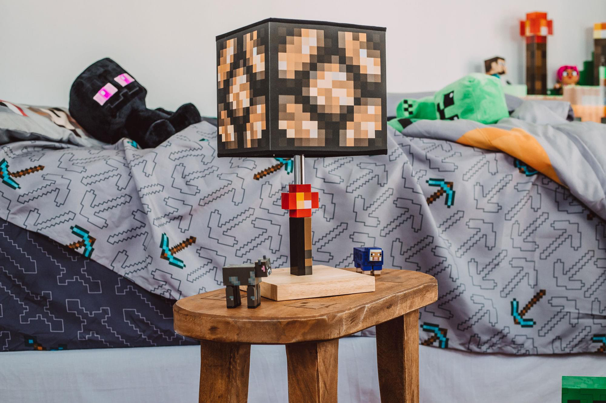 Ukonic Minecraft Glowstone 14 Inch Corded Desk Led Bedside Night Light ...