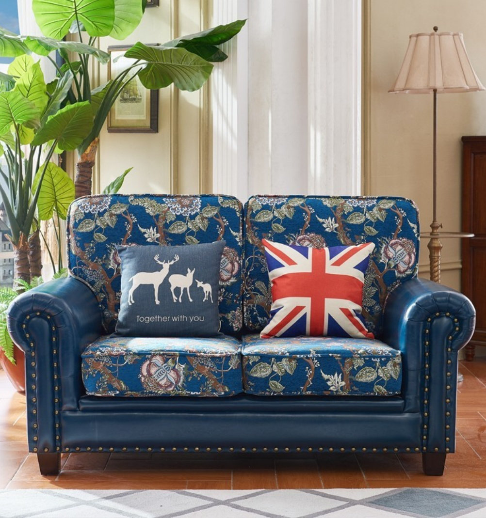 Romero Modern Simple Blue Sofa - Wayfair Canada