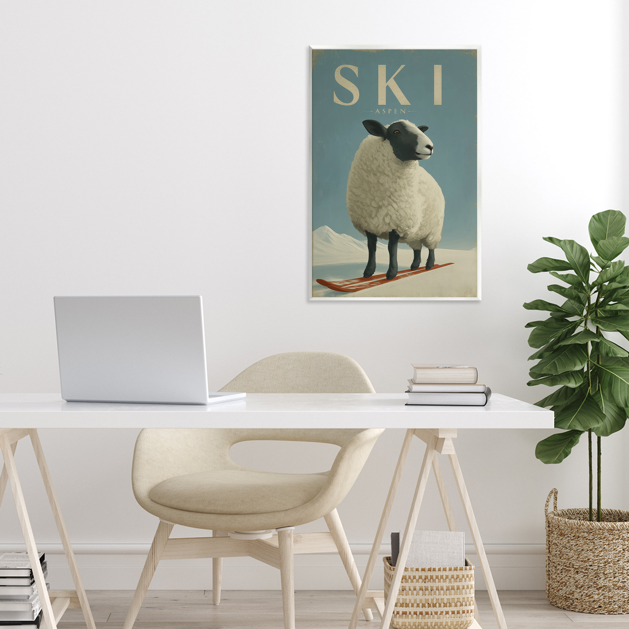 Charlton Home® Ski Aspen Sheep Wall Plaque, design by Annabelle Hall ...