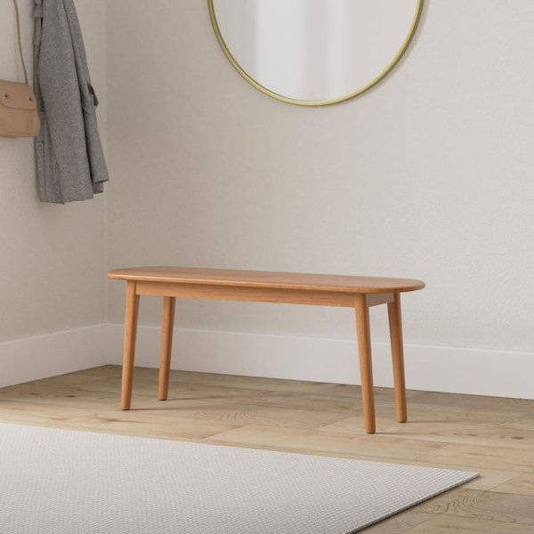 Ophelia & Co. Solid Wood Entryway Bench with Rounded Corner - Wayfair ...