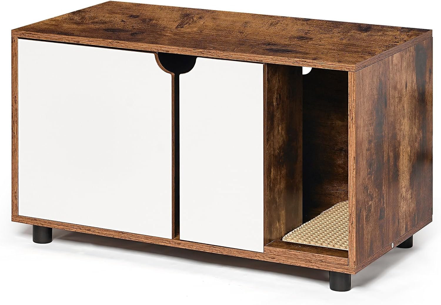 Hokku Designs Cat Litter Box Enclosure – Hidden Litter Box Cabinet With ...