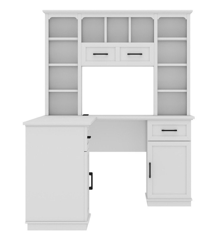 Red Barrel Studio® L-Shaped Computer Desk with 2 Cabinets, 2 Drawers ...