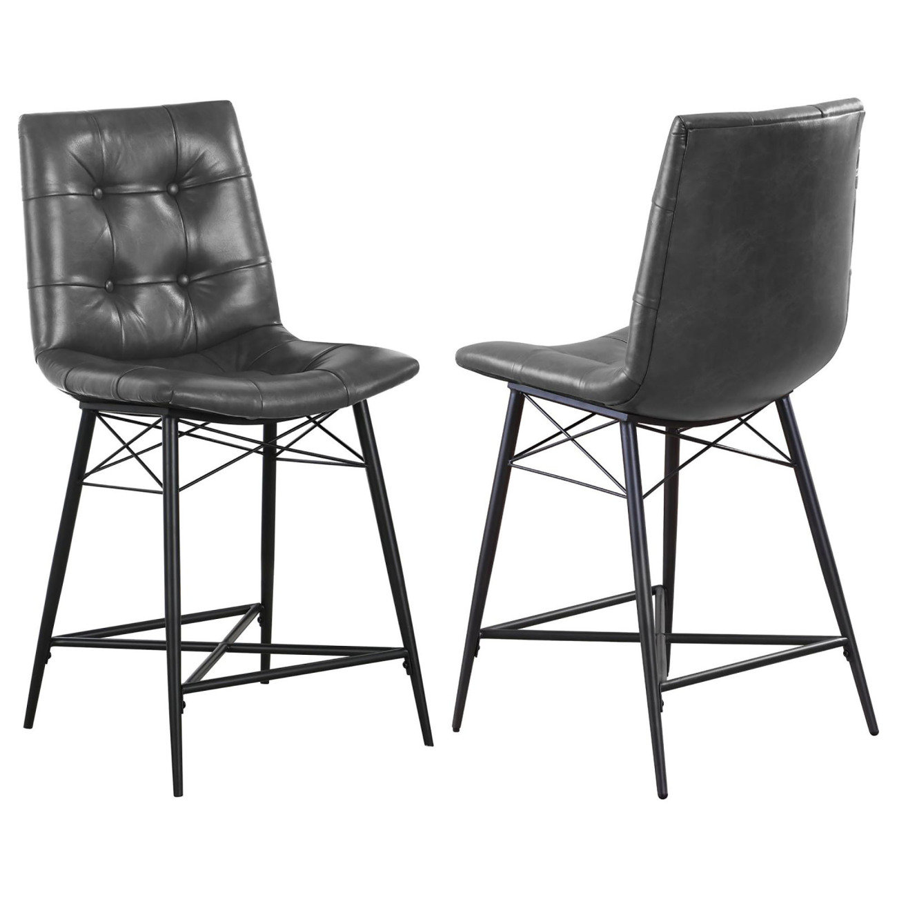 George Oliver Modern Bar Stool Tufted Counter Height Stools With Retro ...