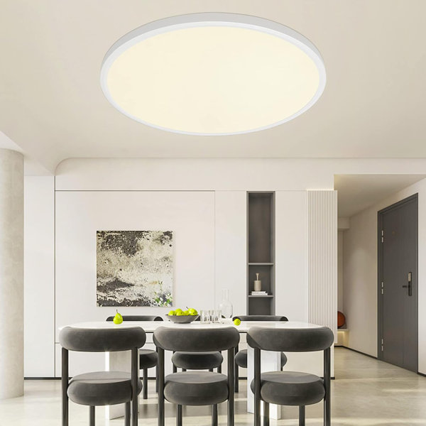 Ivy Bronx 20 Inch LED Flush Mount Ceiling Light Fixture 40W Dimmable ...