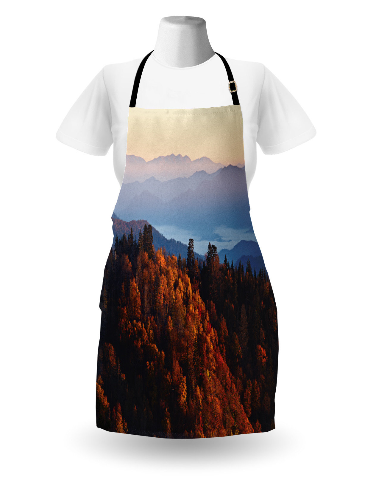 East Urban Home Nature Apron Unisex, Sunrise Mountains, Adult Size ...