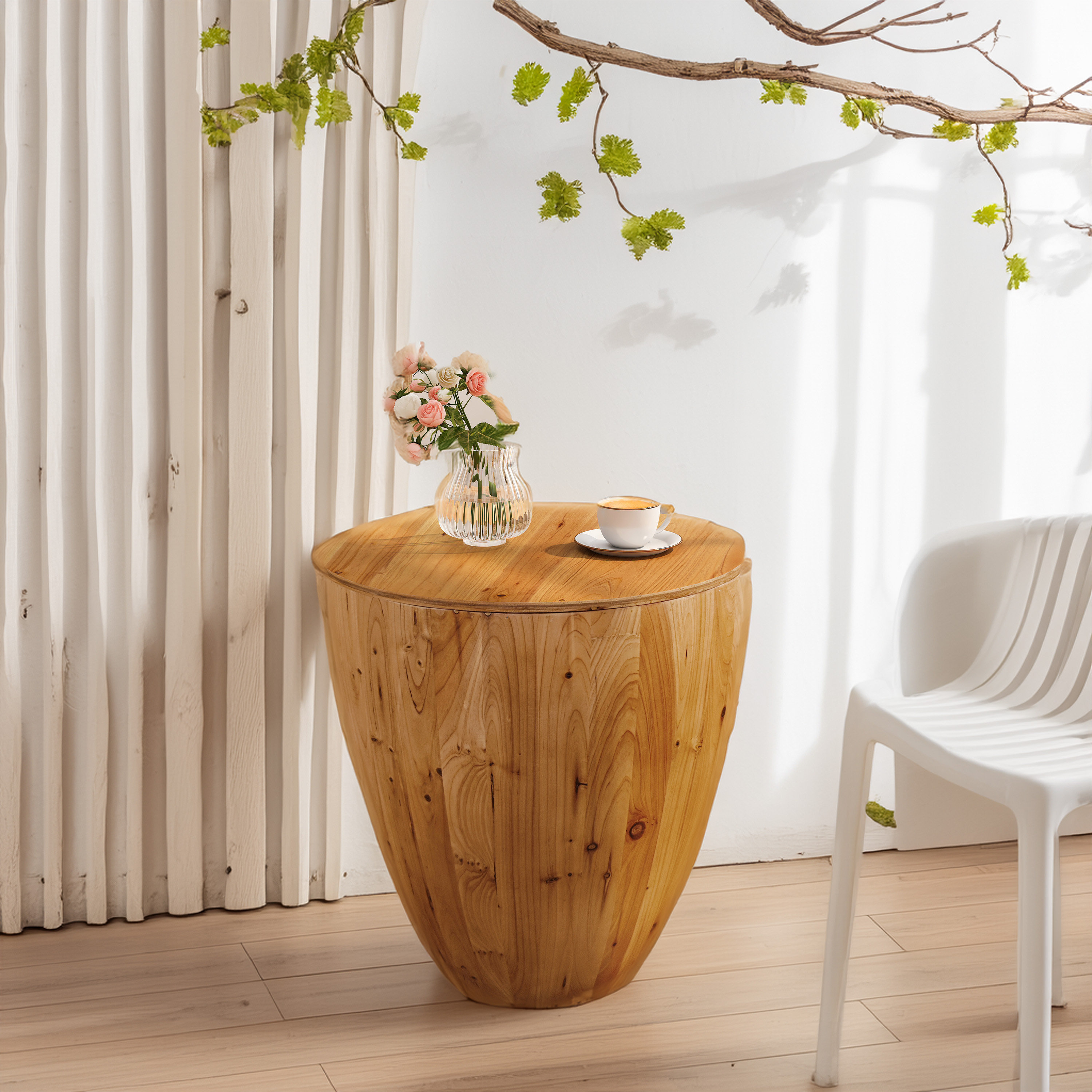 Millwood Pines Vintage Style Bucket Shaped Coffee Table | Wayfair