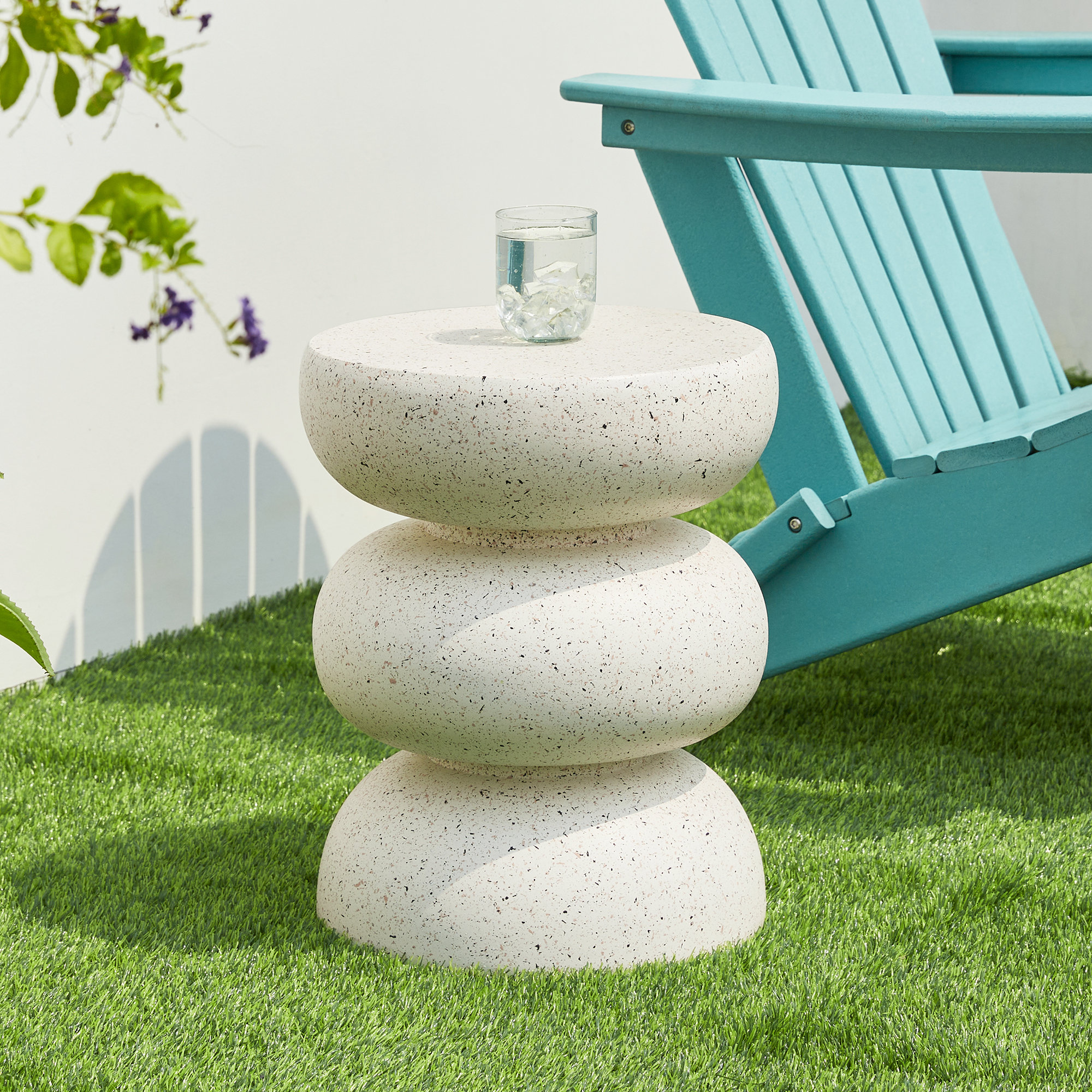 Brayden Studio® 18"H MGO Faux Terrazzo Garden Stool or Planter Stand or ...