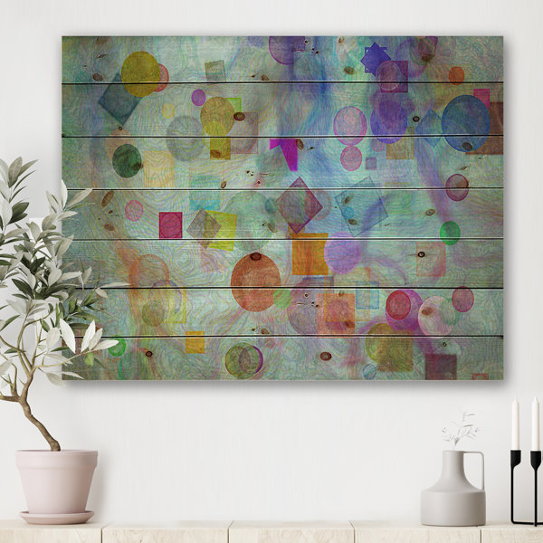 Bless international " Mimimalistic Blue Green And Violet Geometric ...