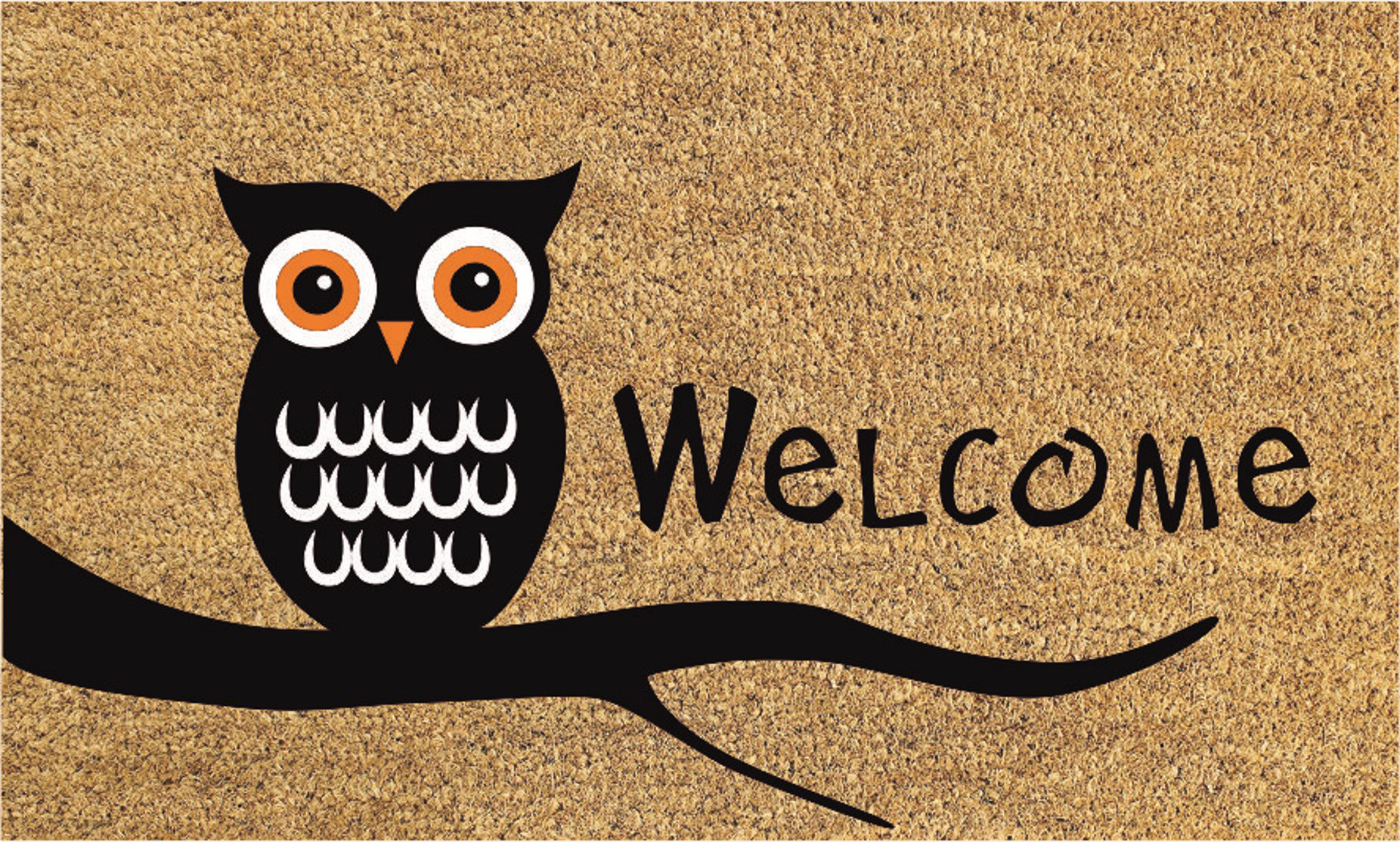 Winston Porter Welcome Owl On A Branch Doormat | Wayfair