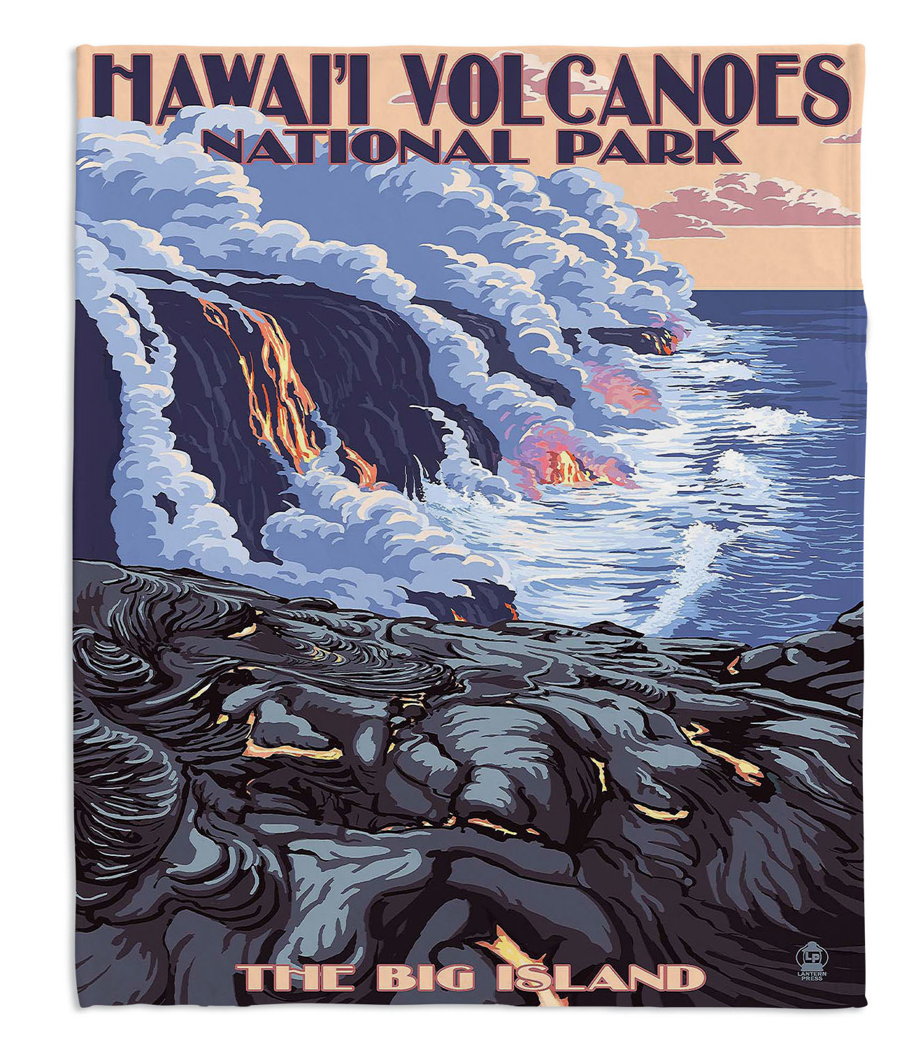 DiaNoche Designs Hawaii Volcanos Soft Sherpa Blanket | Wayfair