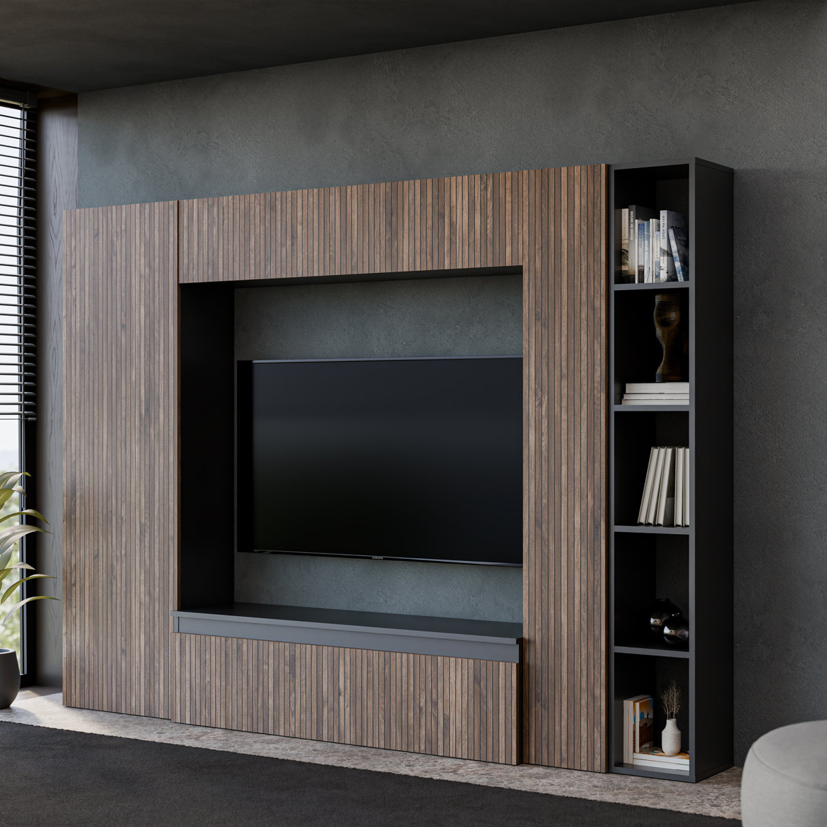 Brayden Studio Evora Moduler Modern TV Unit Wall Mount – Customizable ...