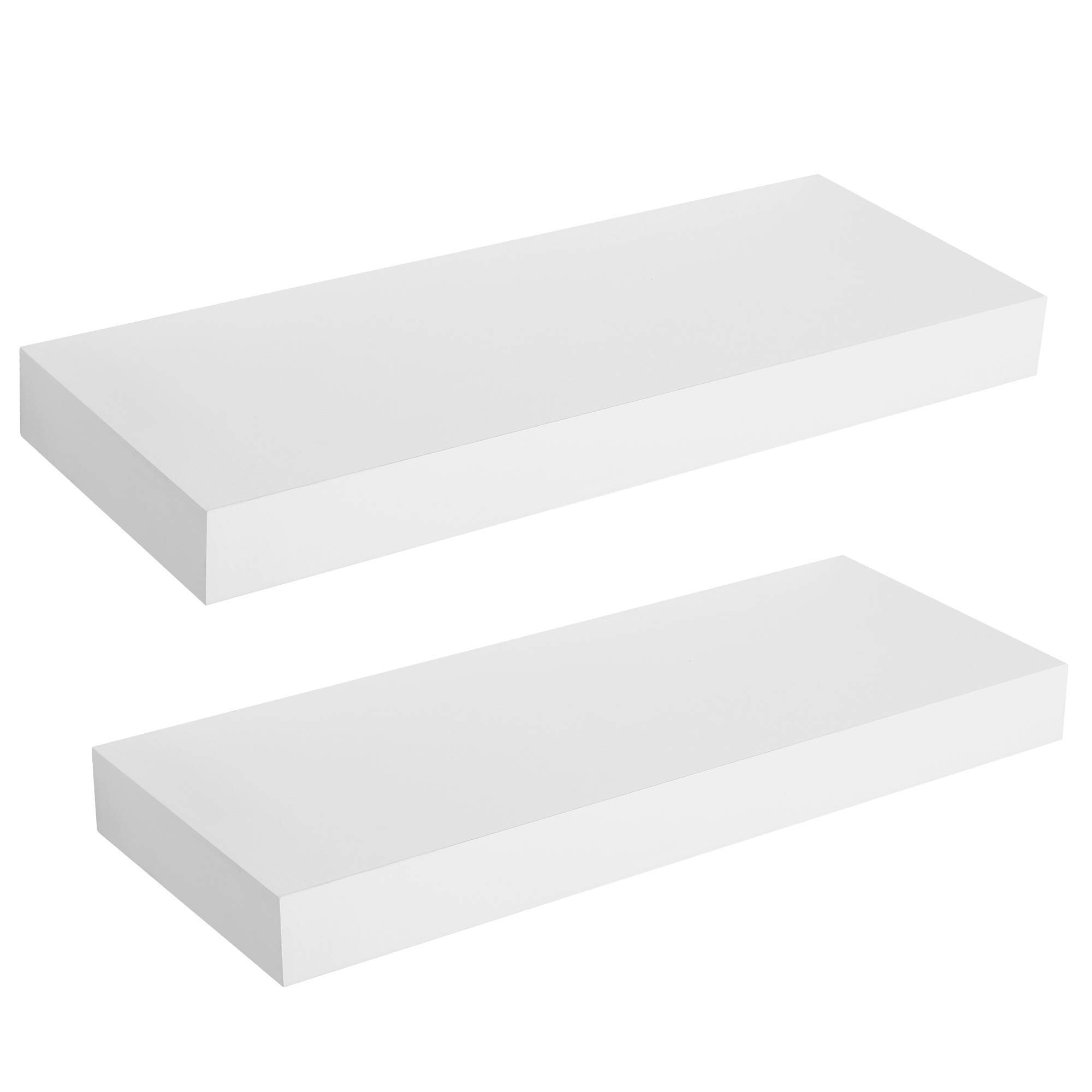 Ebern Designs 2 Pack White Floating Wall Shelf - Wayfair Canada