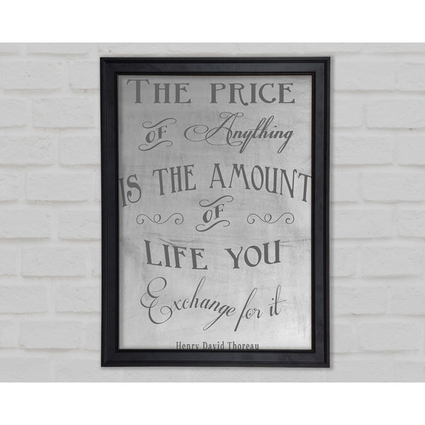 Happy Larry Famous Quote Henry David Thoreau The Price Of Anything Grey ...