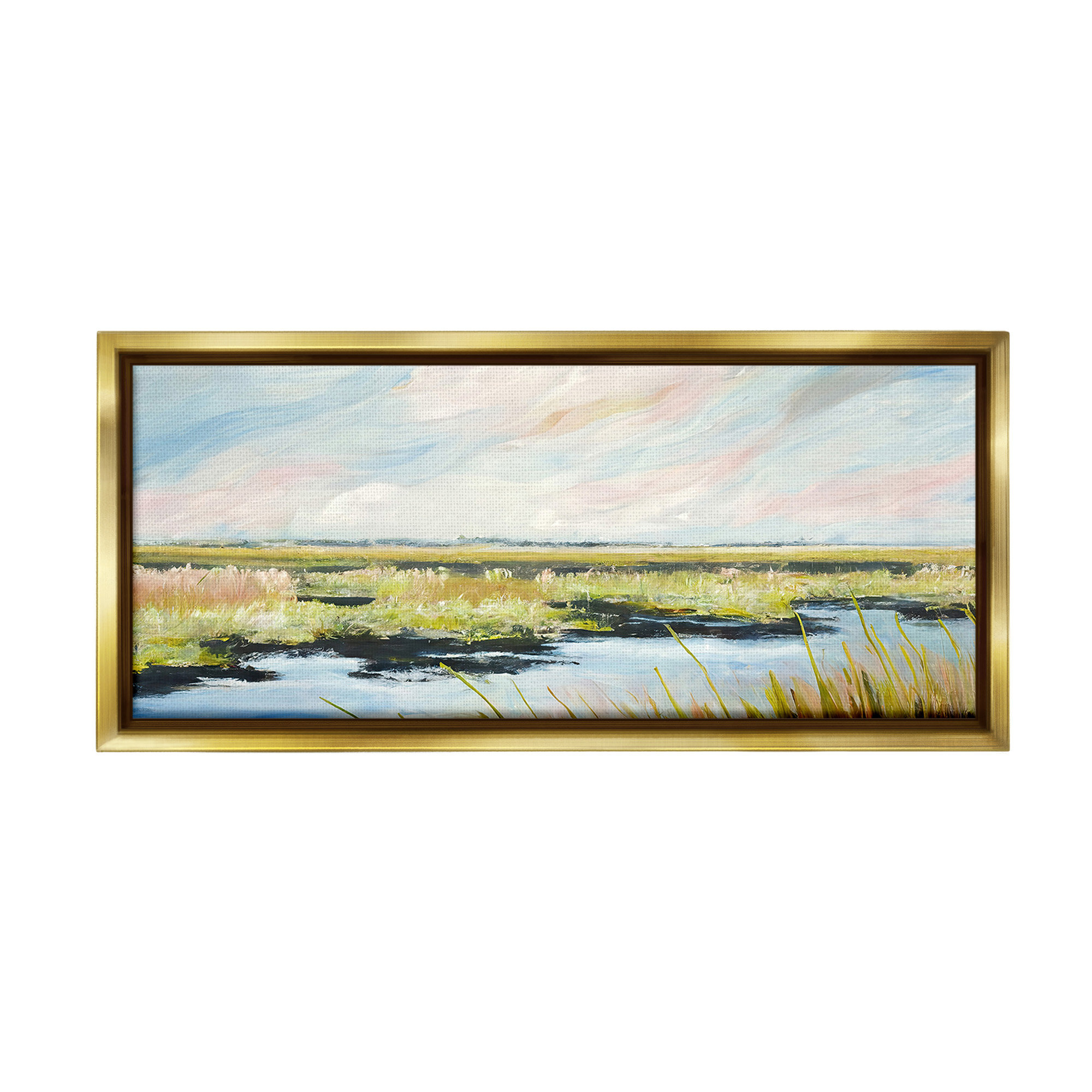 Red Barrel Studio® " River With Pastel Sky Floater Frame " by Gina ...