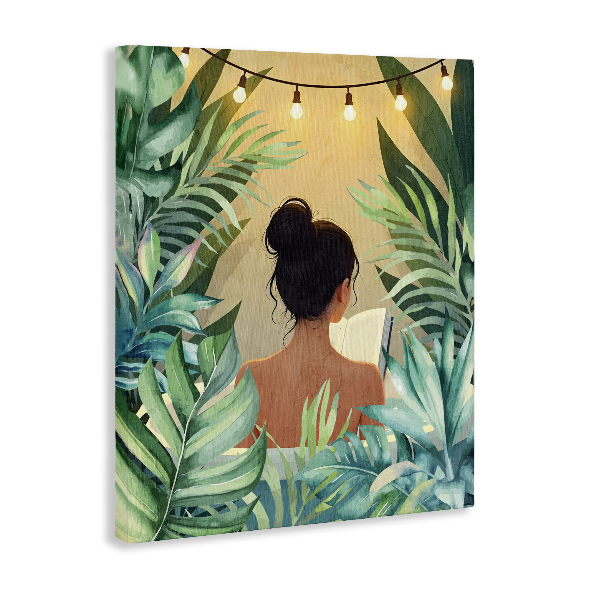 Red Barrel Studio Twinkle Plant Girl Portrait Canvas, design by Kim ...