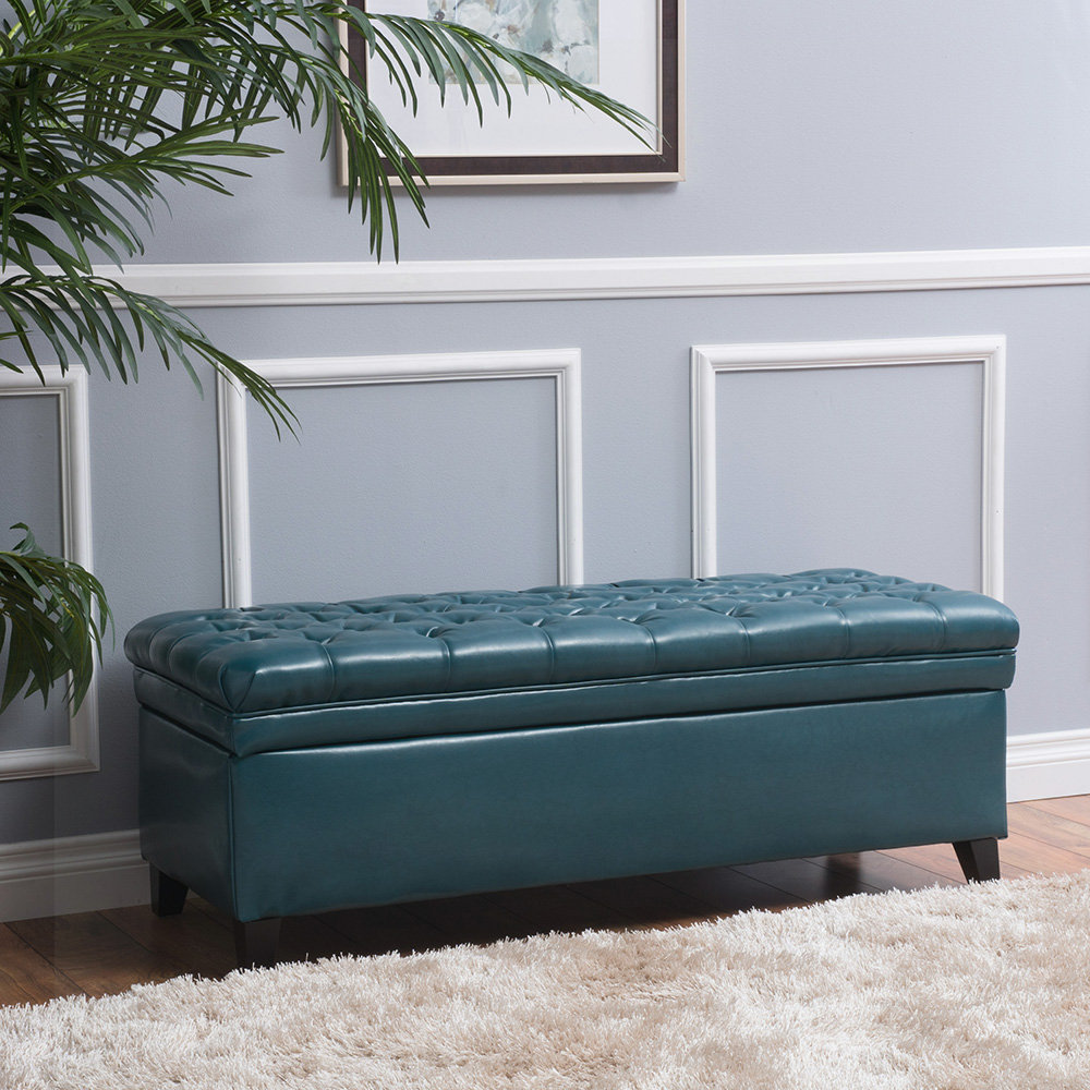 Lark Manor™ Baile Faux Leather Upholstered Storage Bench | Wayfair