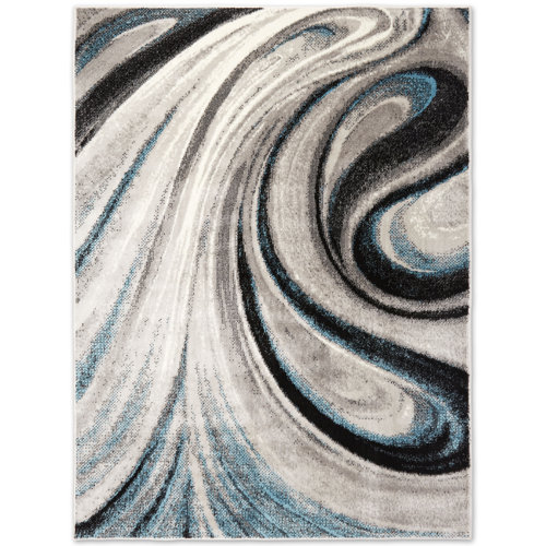 Zipcode Design™ Chrystal Abstract Blue/Black/Gray Area Rug & Reviews ...