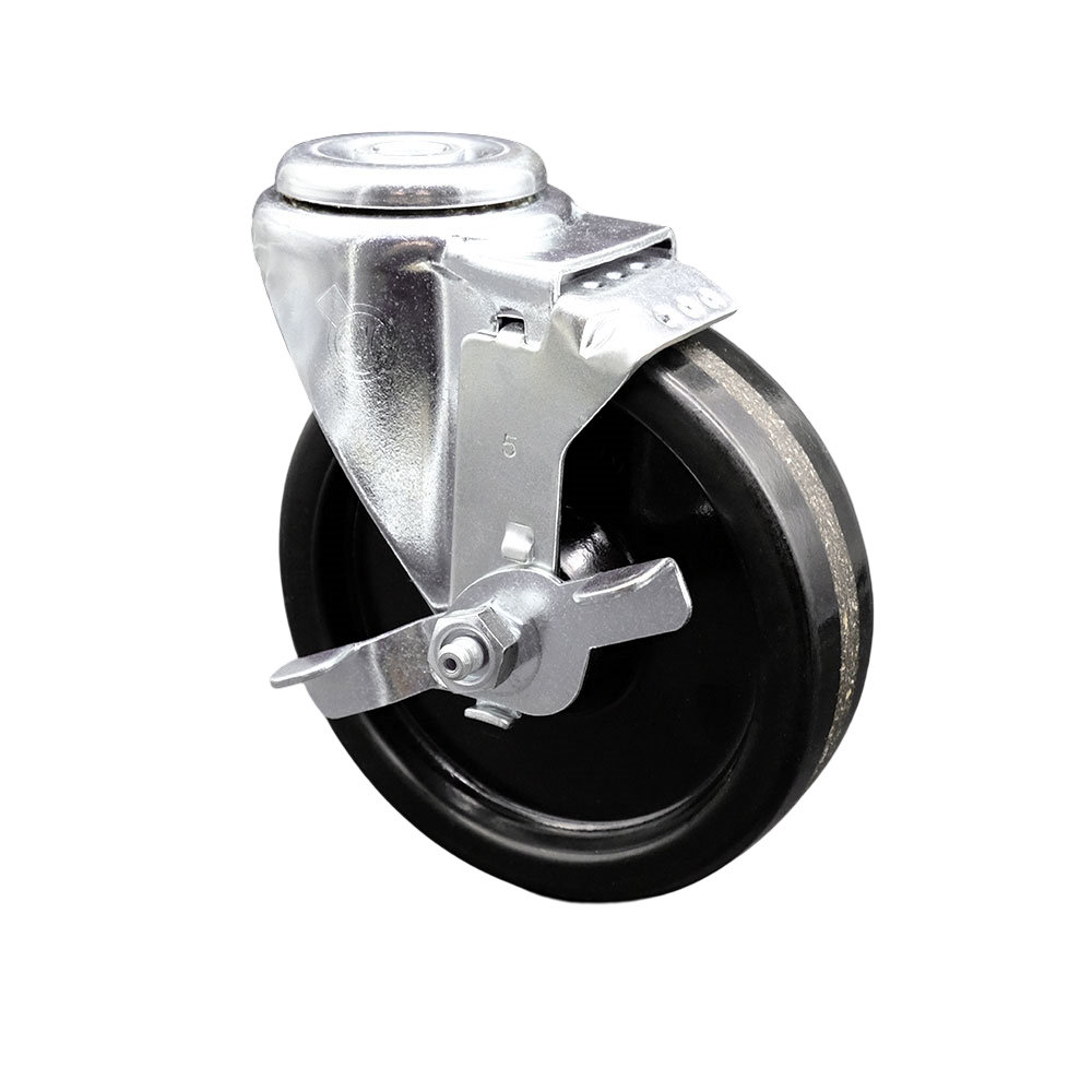 Service Caster Phenolic Wheel Swivel Bolt Hole Caster with Brake | Wayfair