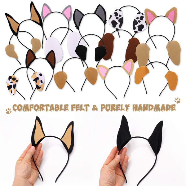 VOMGEB1 15 Pcs Puppy Dog Ear Headbands for Pet Birthday & New Year ...