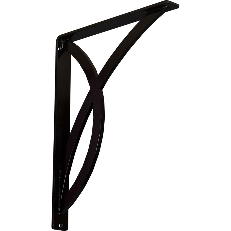 Ekena Millwork Miller Wrought Iron Bracket, (Single center brace) | Wayfair