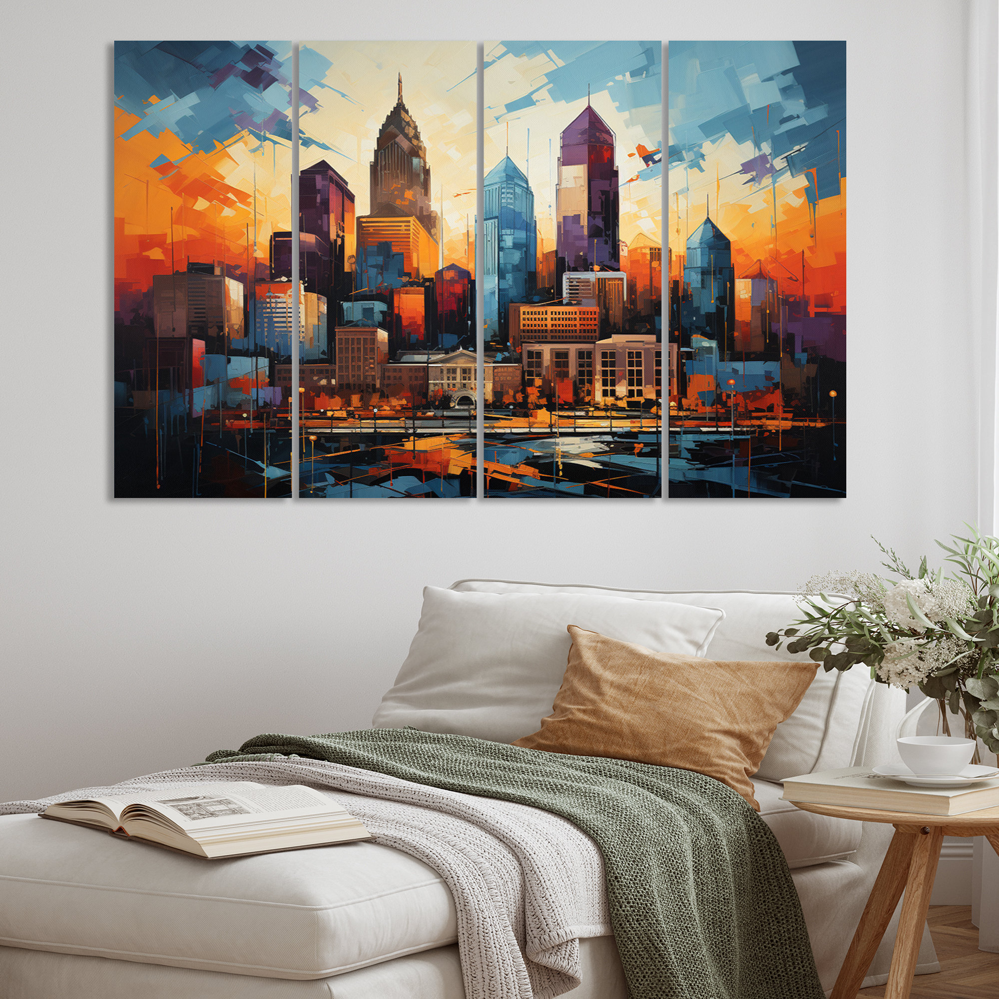 Design Art City Charlotte Collage IV - Charlotte Canvas Print - 4 ...