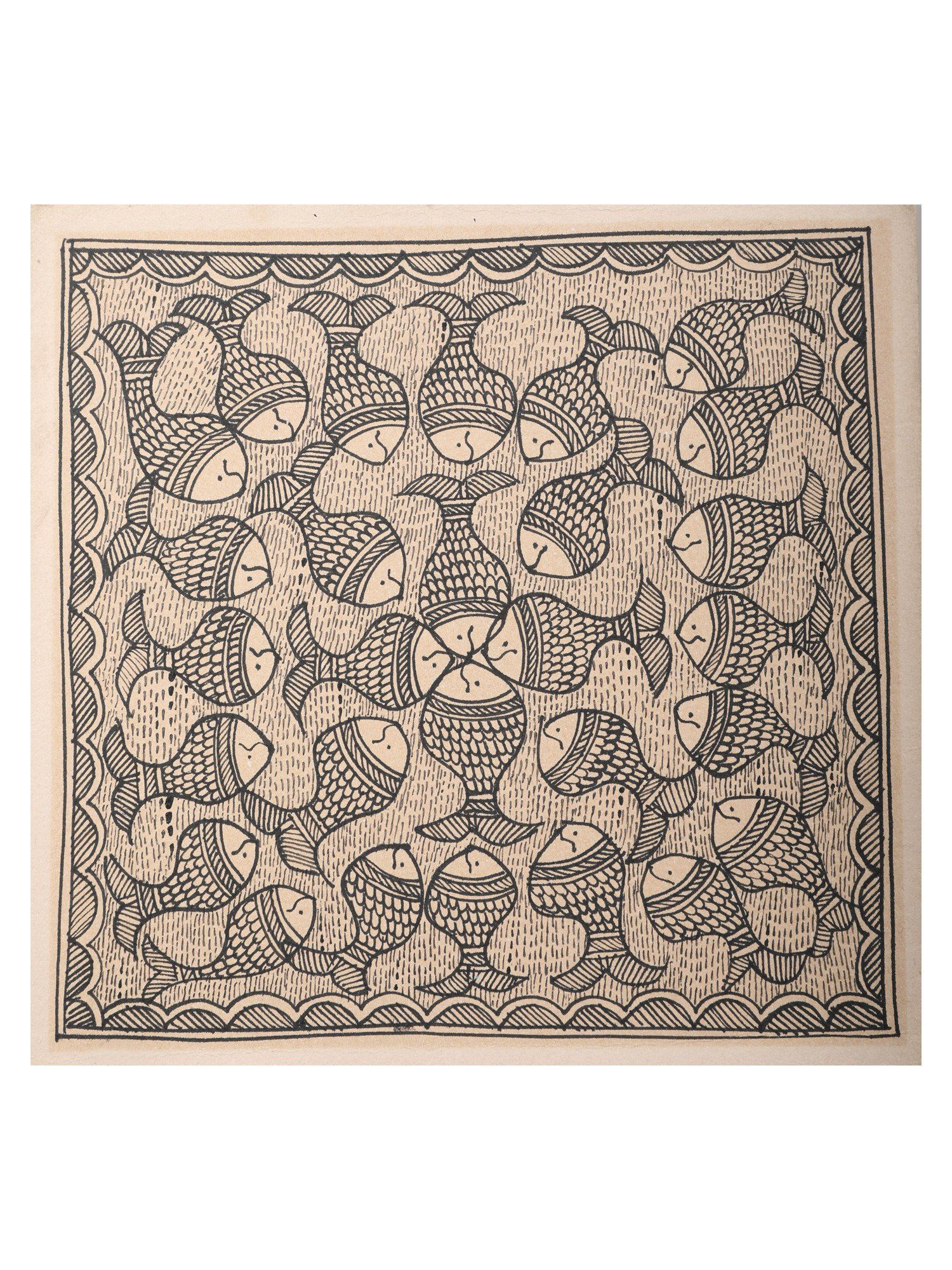 Bungalow Rose Kachni Fish Style | Madhubani Art On Handmade Paper | By ...