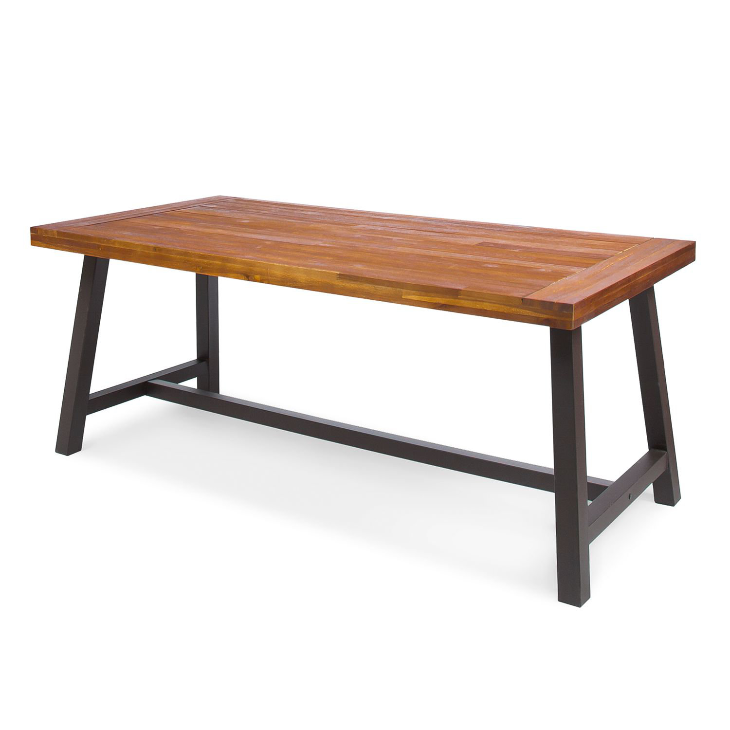 Union Rustic Carlie Outdoor Sandblast Finished Dining Table with Rustic ...