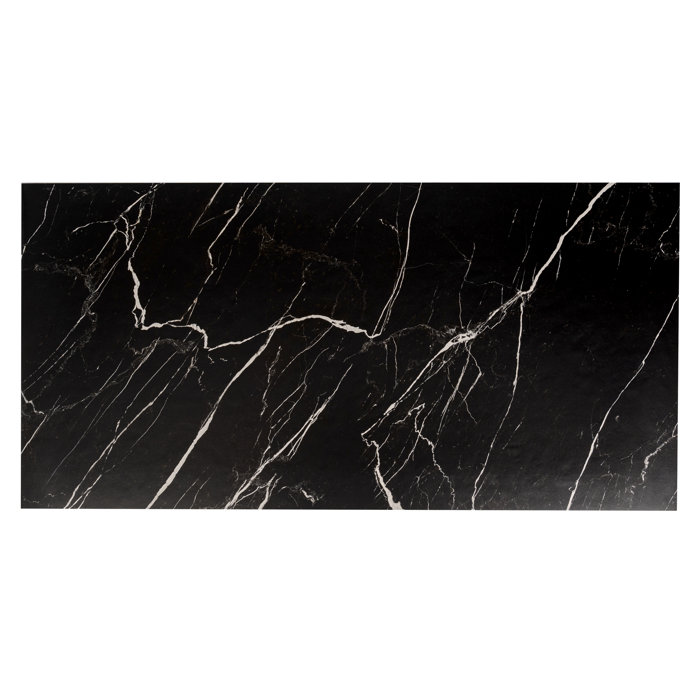 Regalia 24x48 in. Nero Black Matte Porcelain Marble-look Vein Large ...