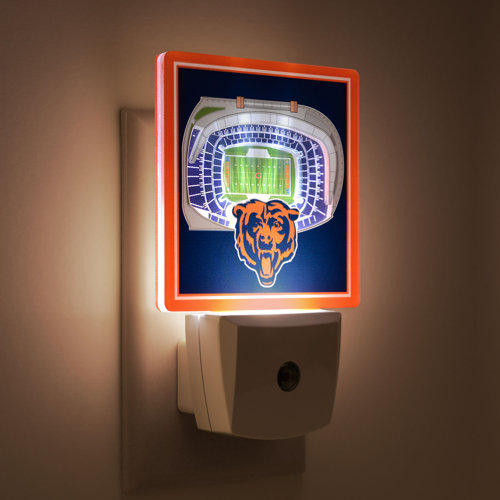 YouTheFan NFL Chicago Bears Stadium View Night Light | Wayfair