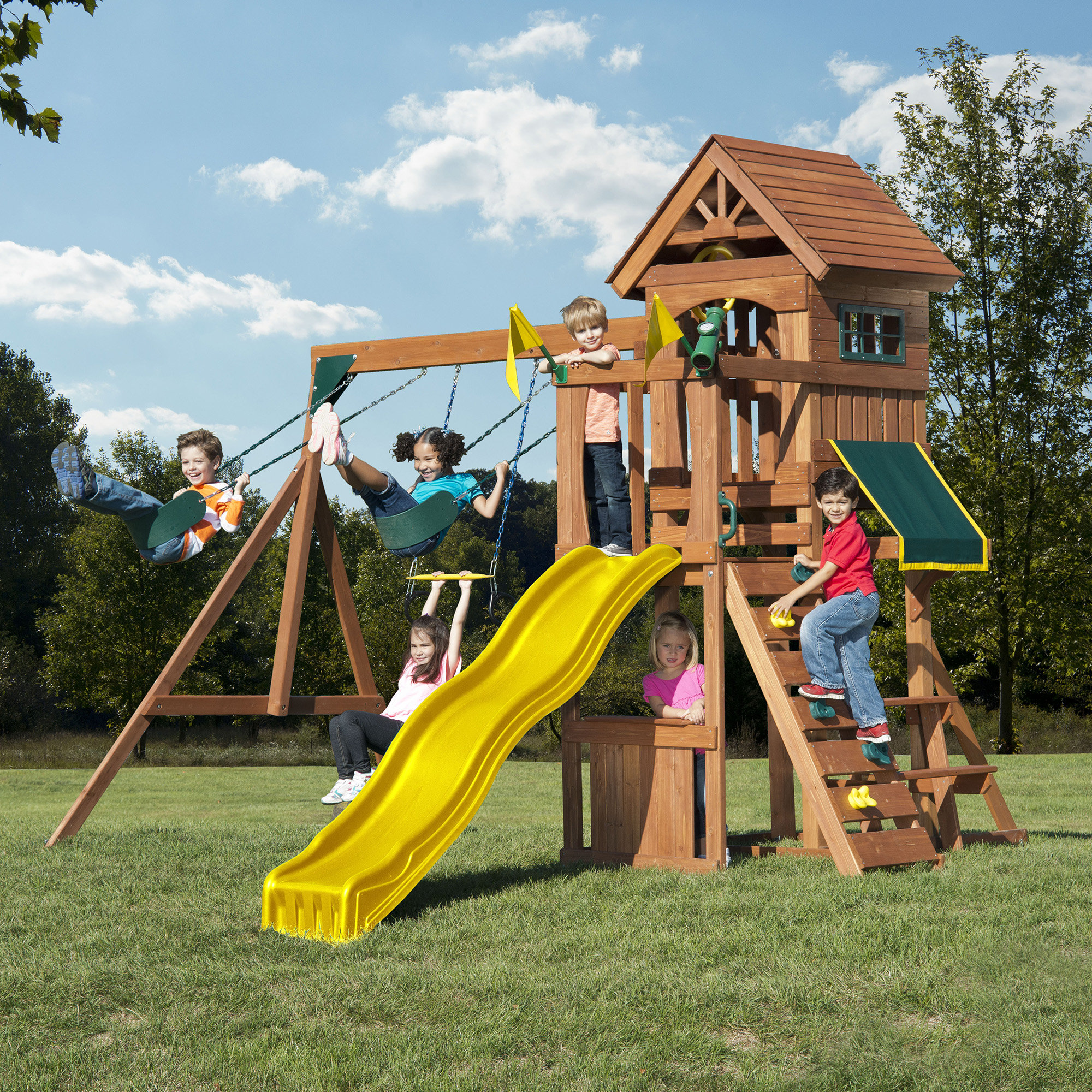 Swing-n-Slide Jamboree Fort Play Swing Set & Reviews | Wayfair