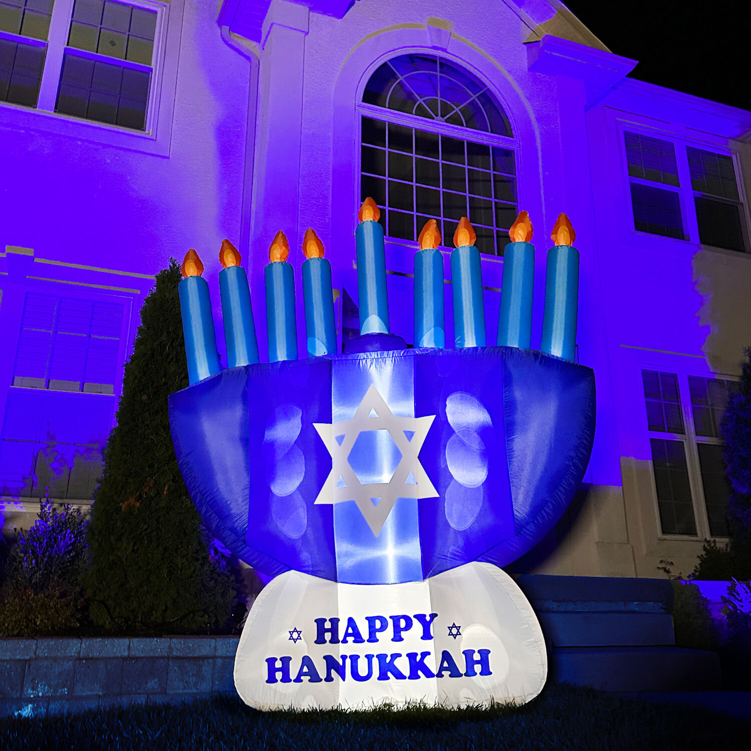 The Holiday Aisle® 8-Ft. Tall Prelit Menorah Inflatable - Wayfair Canada