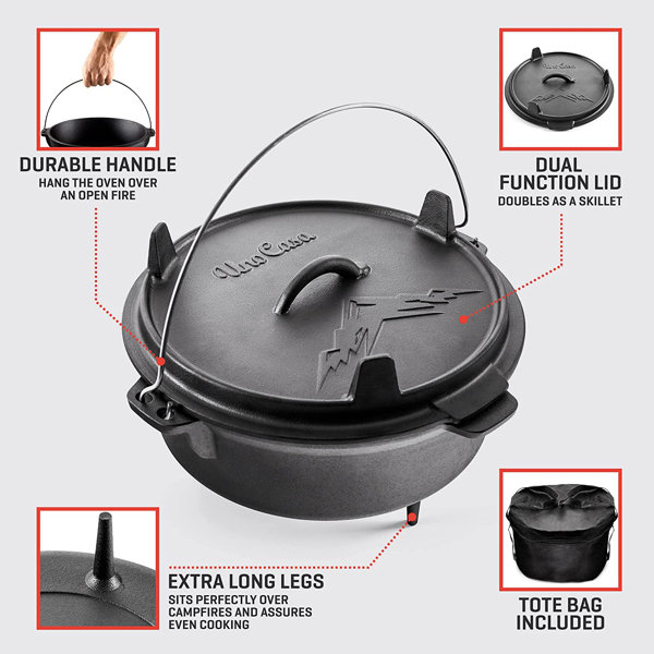 CG INTERNATIONAL TRADING 6 Quarts qt. Non-Stick Cast Iron Rectangle ...