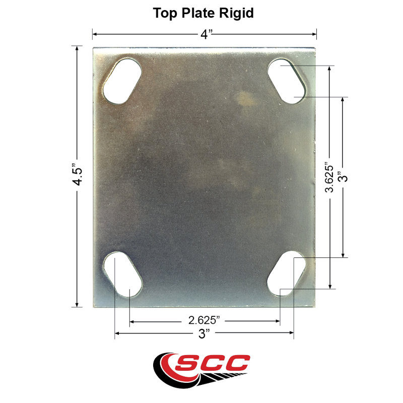 Service Caster Phenolic Rigid Top Plate Caster | Wayfair
