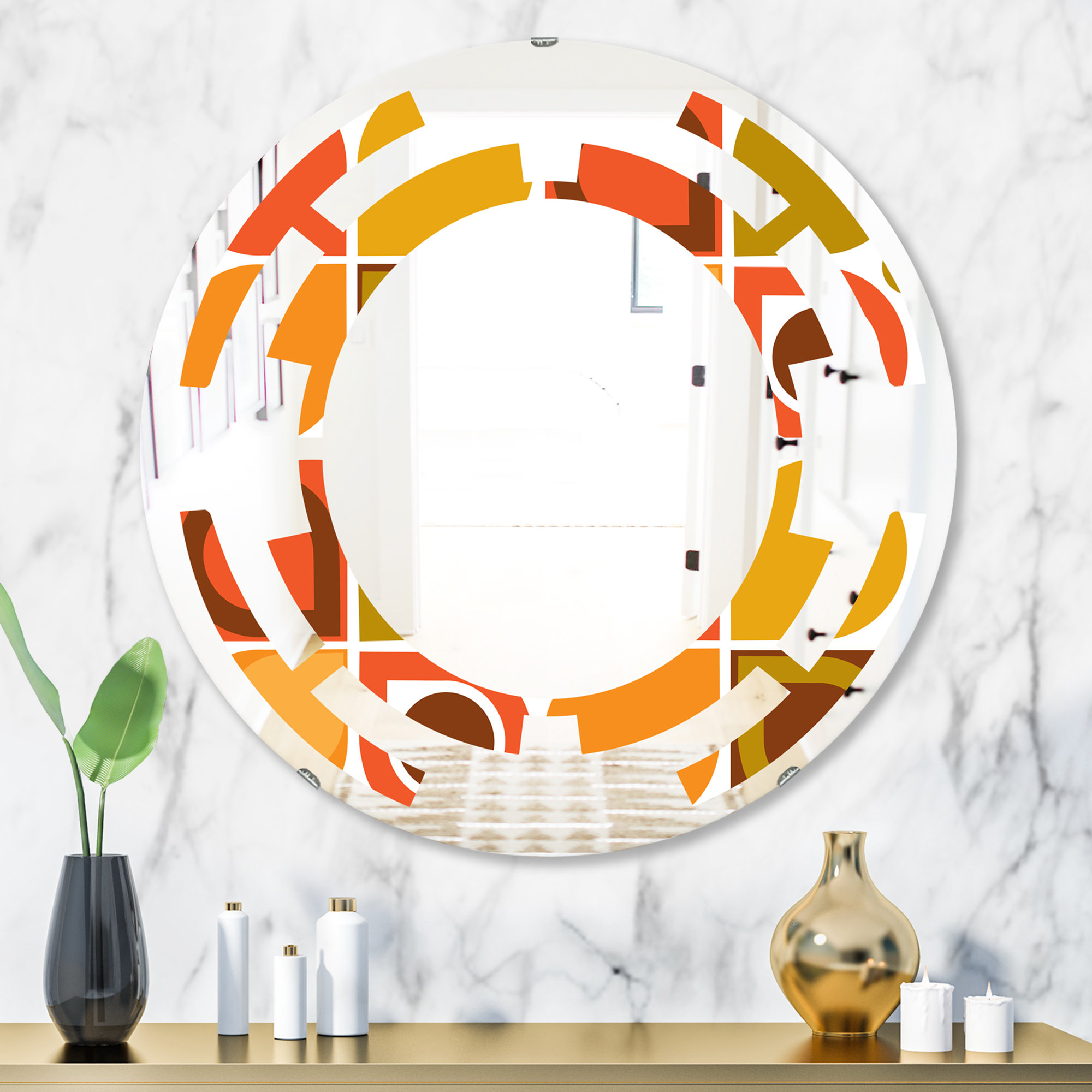 East Urban Home Space Abstract Retro Geometric Pattern VI Modern ...