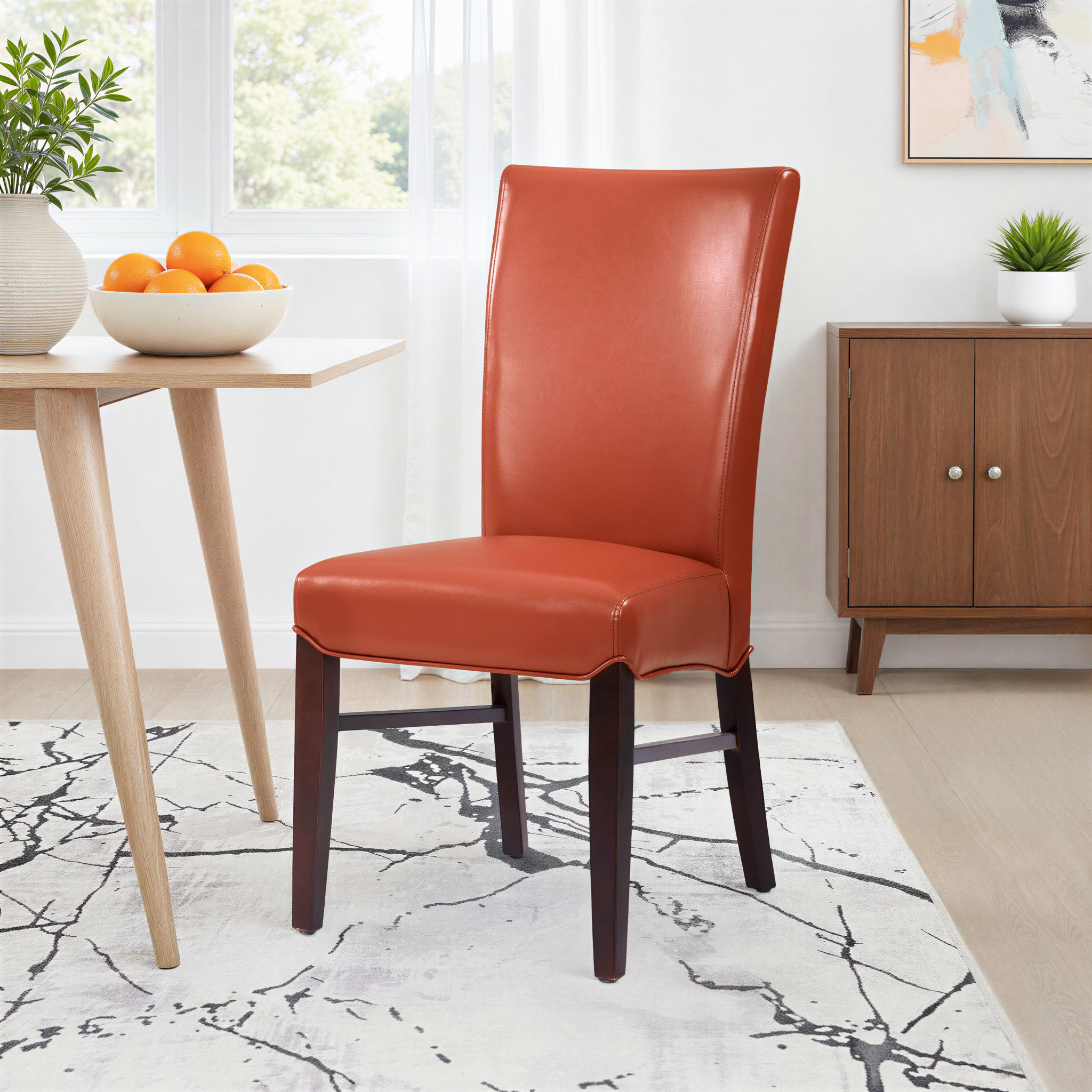 Three Posts™ Zyaire 19.5'' H Upholstered Dining Parsons Chair & Reviews ...