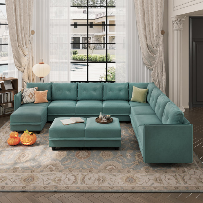 Ebern Designs Edorta 11 - Piece Upholstered Sectional | Wayfair