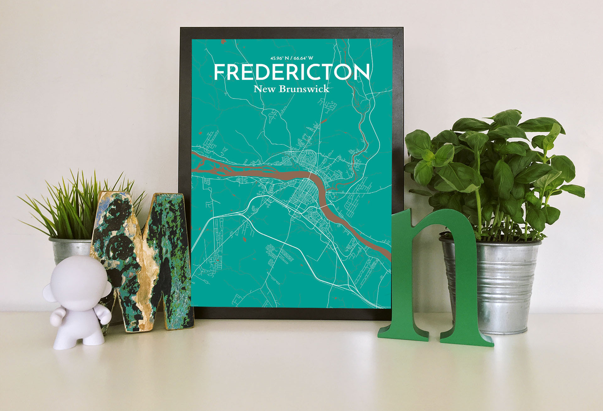 OurPoster.com 'Fredericton City Map' Graphic Art - Wayfair Canada