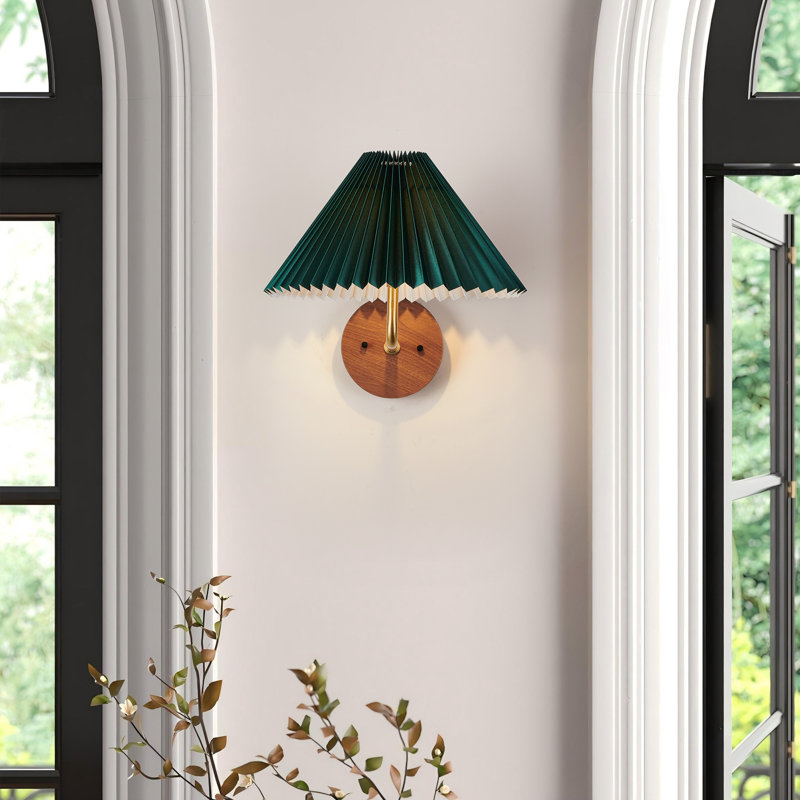 Mercer41 Oakwood Modern 1-Light Wood Dimmable Wall Sconce | Wayfair