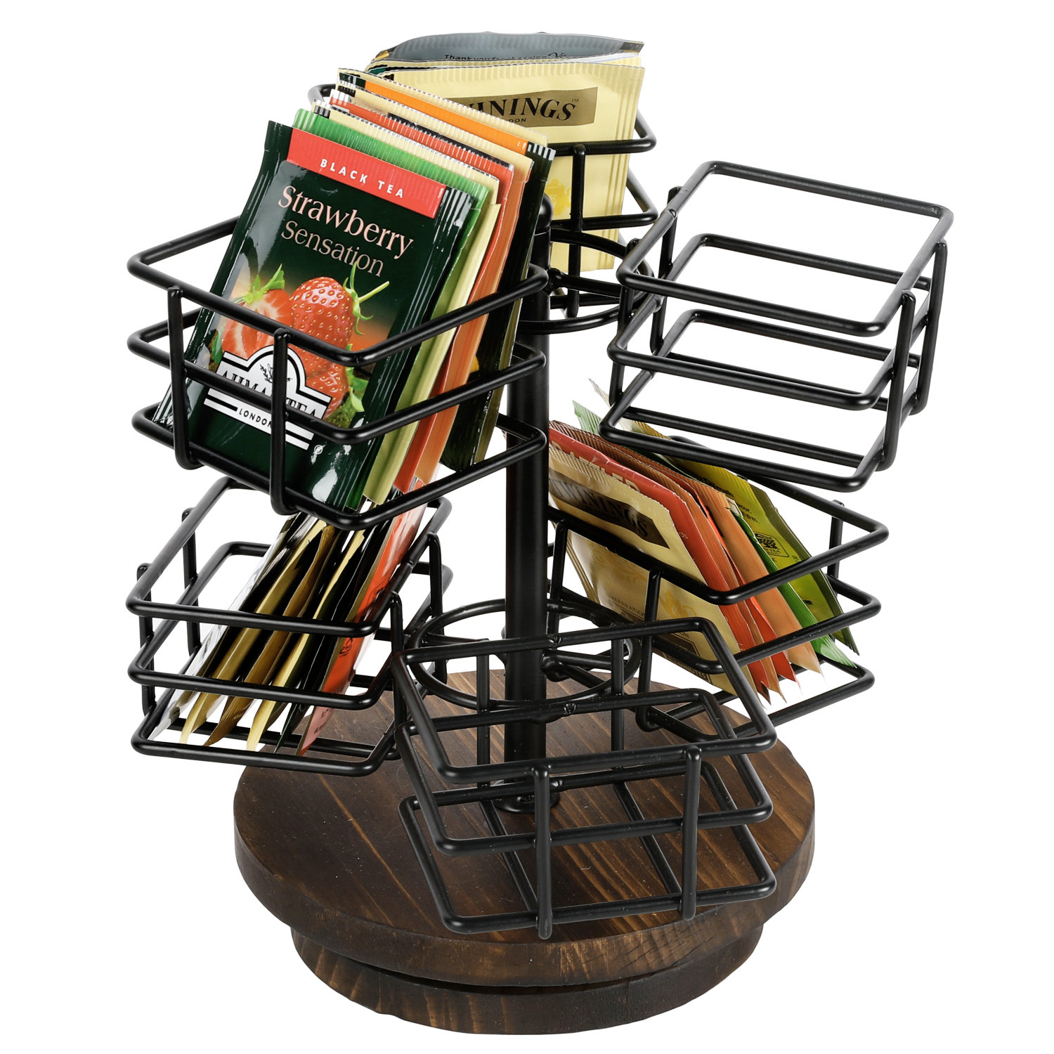 MyGift 6 Slot Rotate Tea Bags Storage Holder Rack | Wayfair