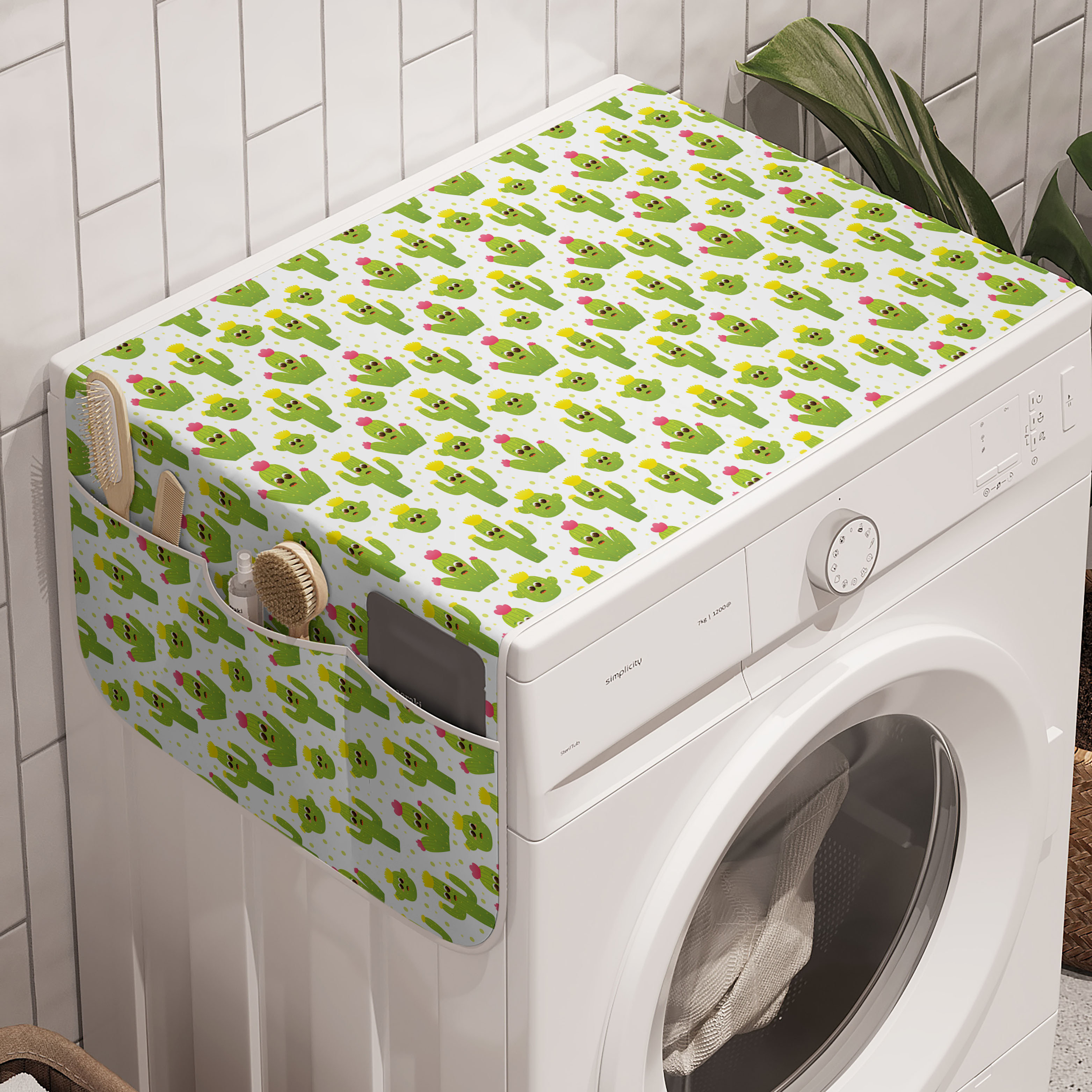 Bungalow Rose Cactus Washing Machine Organizer Pack of 2 47" x 18.5 ...