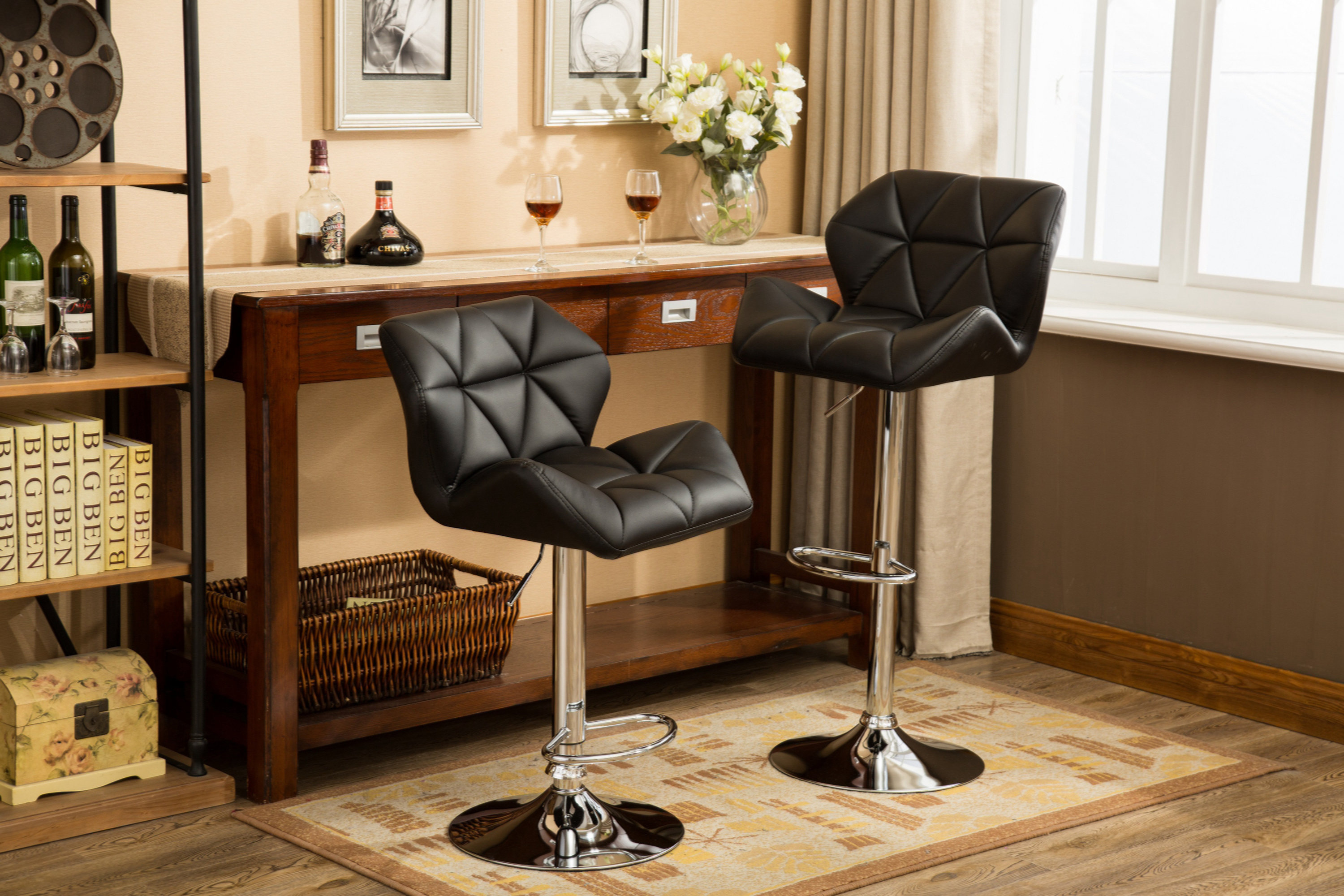 George Oliver Diljana Contemporary Tufted Adjustable Height Hidraulic ...